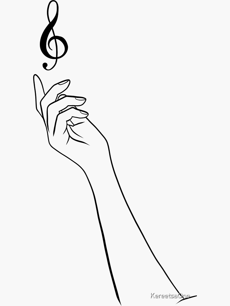 "Music line art - Gift for Musicians " Sticker for Sale by KereetsaOne ...