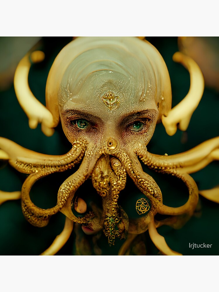 "Cthulhu Lady #6 | HP Lovecraft | Alphonse Mucha | Cthulhu | Dagon | 3D ...