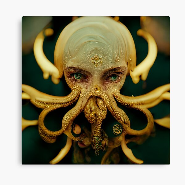 "Cthulhu Lady #6 | HP Lovecraft | Alphonse Mucha | Cthulhu | Dagon | 3D ...