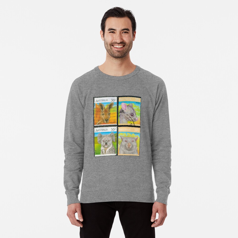 "Australian 36c Animal Stamp Set - Red Kangaroo, Possum, Koala, Wombat ...