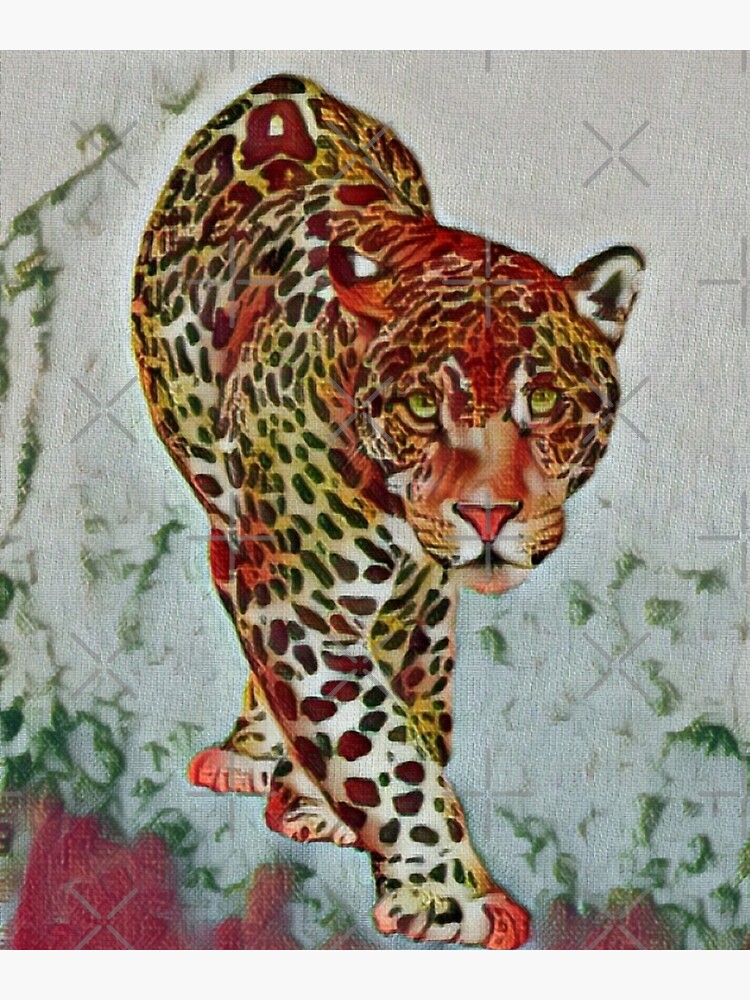 "Aesthetic Leopard Forest Animal Weaving Art Painting " Poster for Sale ...