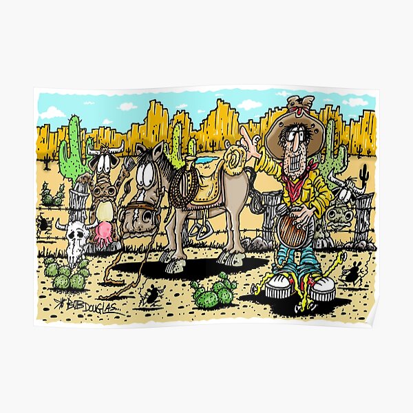 "Cowboy Fun" Poster for Sale by bobtheartman | Redbubble