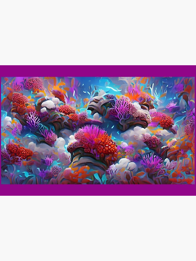 Coral Reef AI Generated Bath Mat