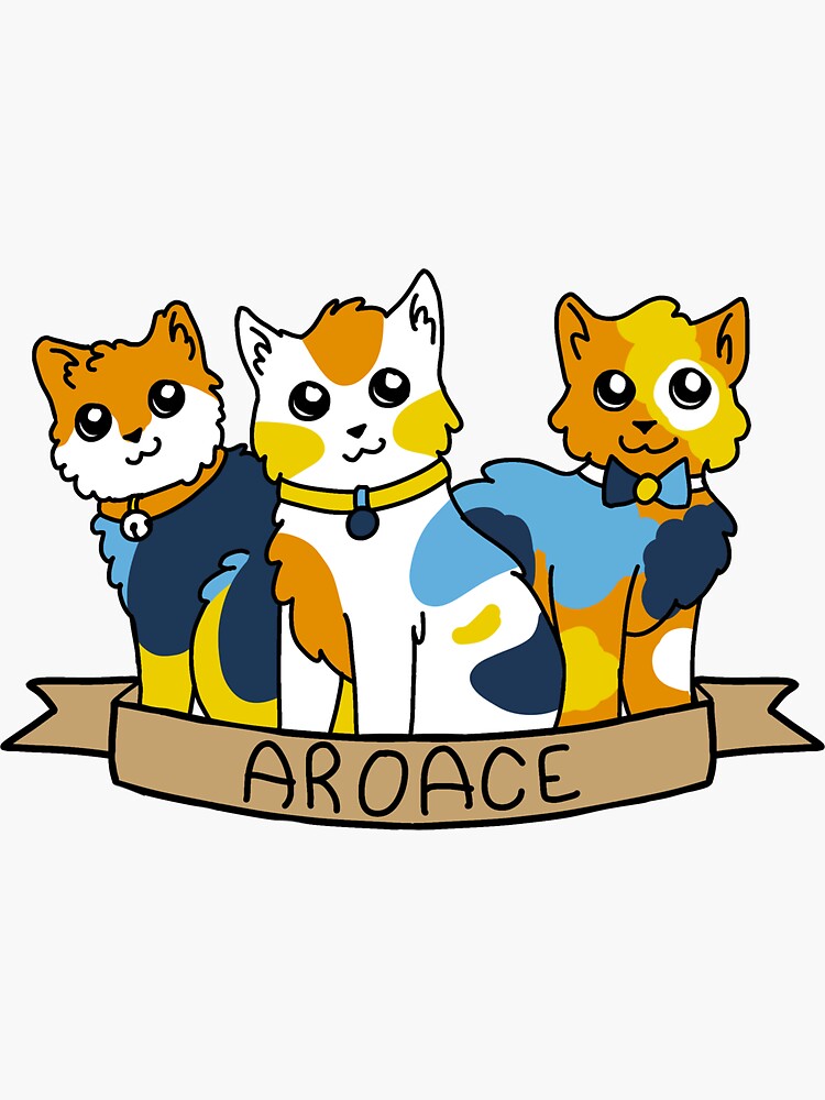 "Aroace Cats" Sticker for Sale by WeirdQueer | Redbubble