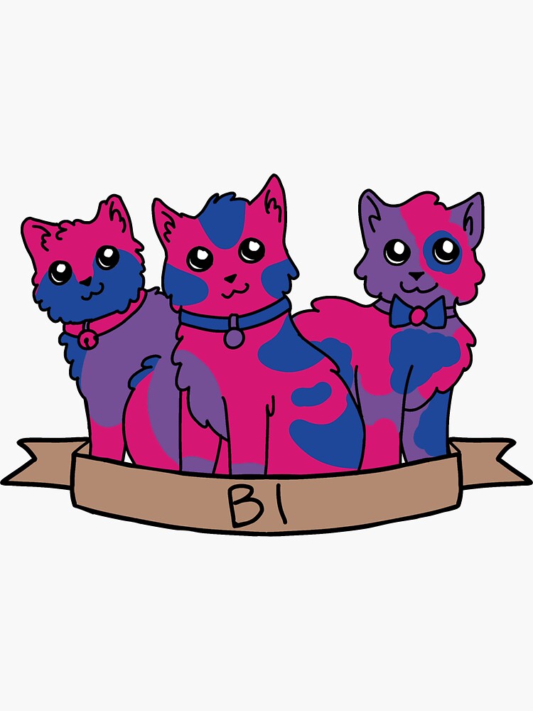 "Bi Cats" Sticker for Sale by WeirdQueer | Redbubble