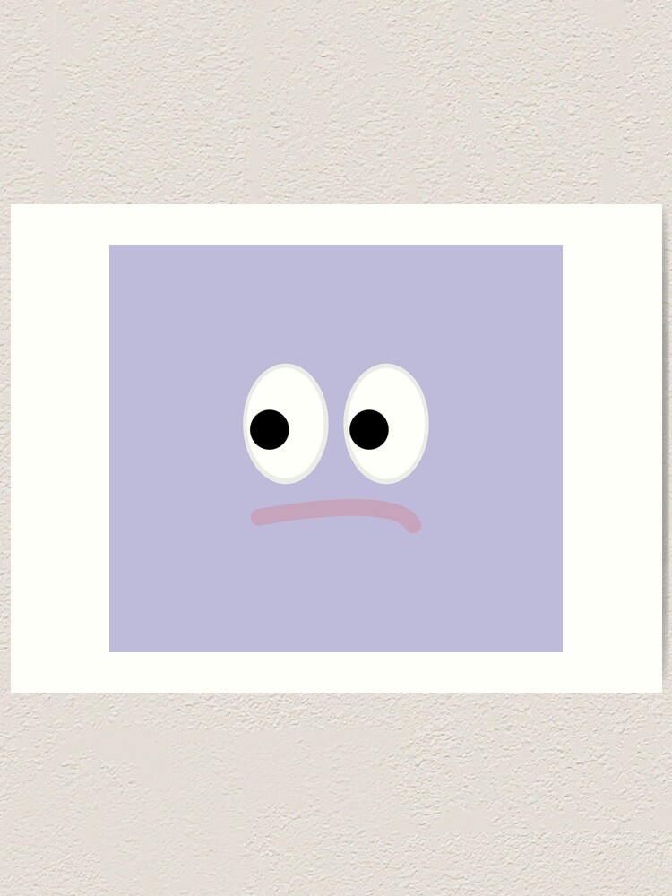 "Disappointed Face With Nude Lips , Side Eye Meme" Art Print for Sale ...