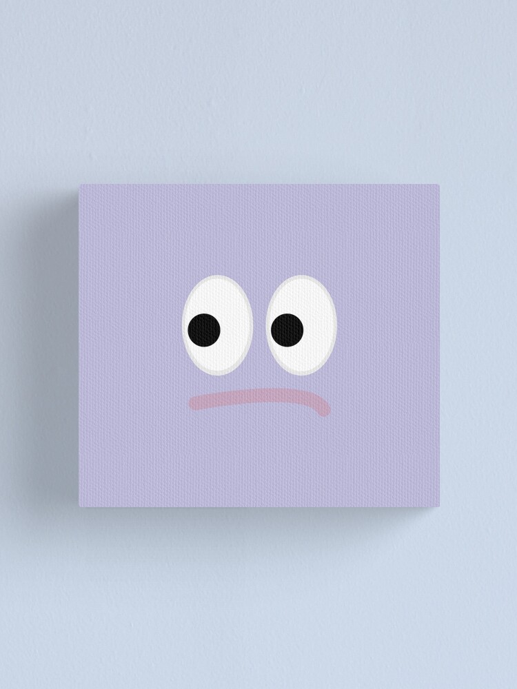 "Disappointed Face With Nude Lips , Side Eye Meme" Canvas Print for ...