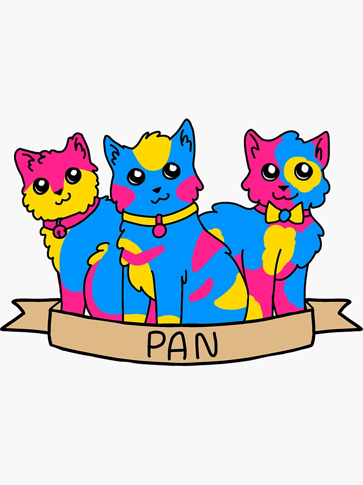 "Pan Cats" Sticker for Sale by WeirdQueer | Redbubble