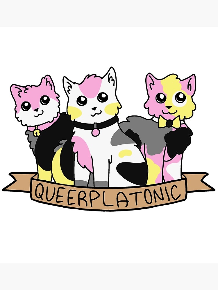 "Queerplatonic Cats" Poster for Sale by WeirdQueer | Redbubble