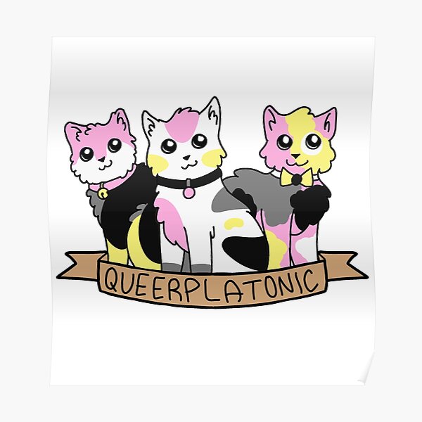 "Queerplatonic Cats" Poster for Sale by WeirdQueer | Redbubble
