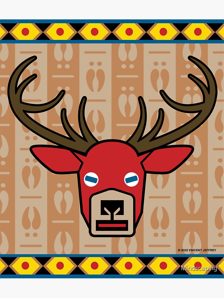 "Regal Red Stag Emblem" Sticker for Sale by Mindscaping | Redbubble