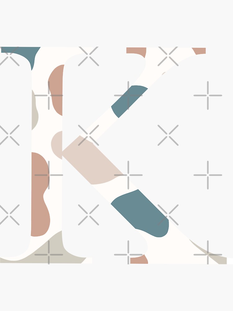 "Cow Print K" Sticker for Sale by BlueishCreation | Redbubble