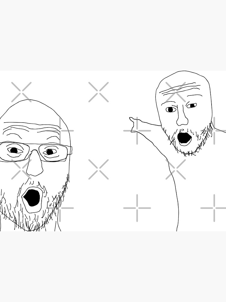 "Two Soyjaks Pointing" Poster for Sale by fareast | Redbubble