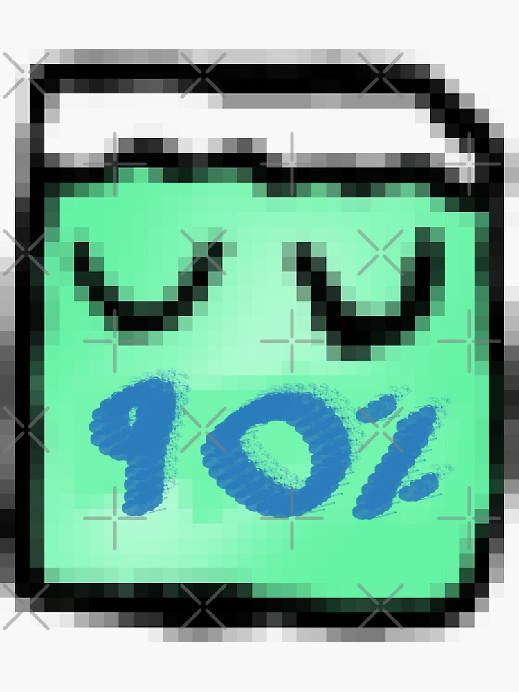 "pixelated green energy bar " Sticker for Sale by Coffeemerc117 | Redbubble