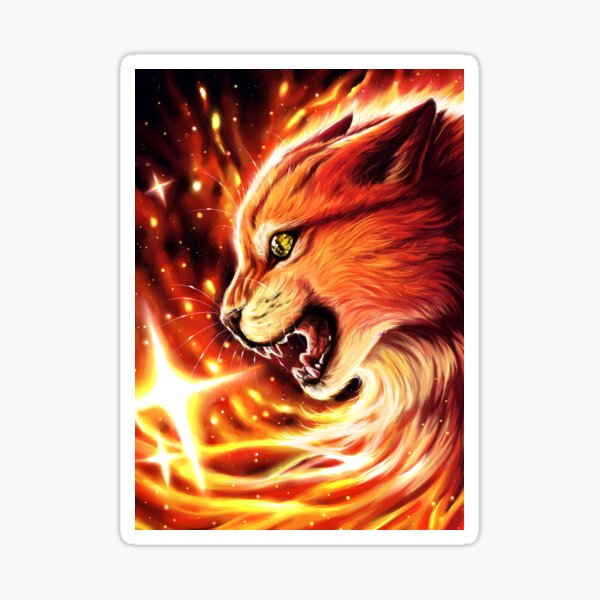 "Fire Star" Sticker for Sale by eliza1star | Redbubble
