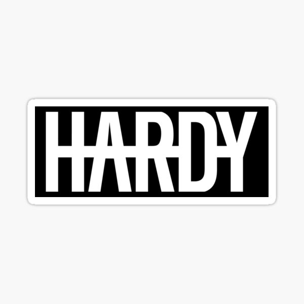 "Hardy black & white logo" Sticker for Sale by whiitneymariie | Redbubble