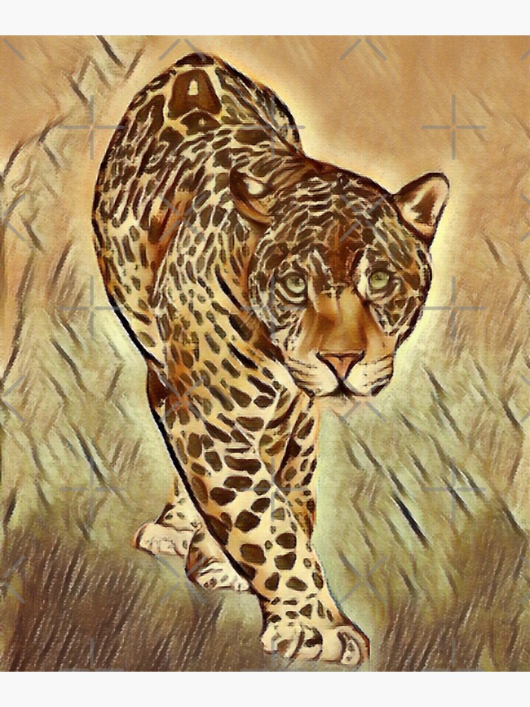 "Aesthetic Leopard Forest Animal Picaso Art Painting " Sticker for Sale ...