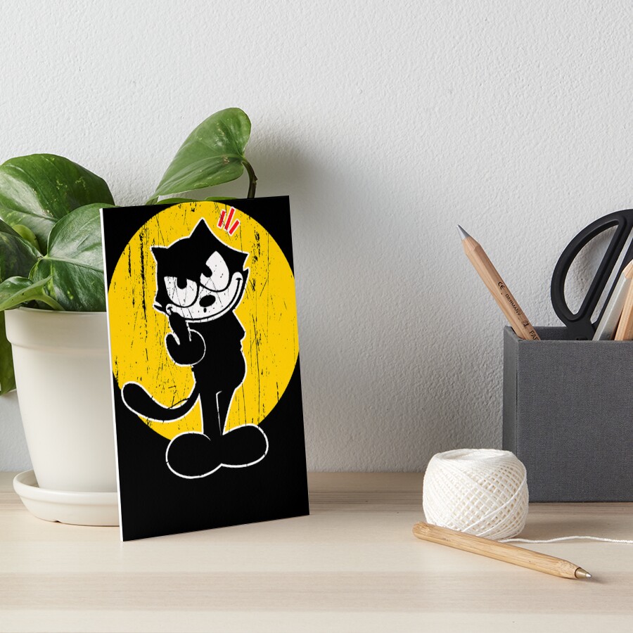 "Felix The Cat Middle Finger Vintage" Art Board Print by ConnieThomasr ...