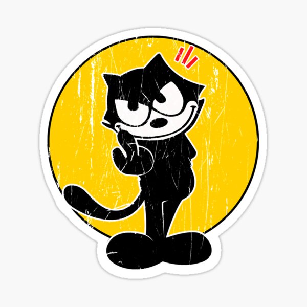 "Felix The Cat Middle Finger Vintage" Sticker for Sale by ConnieThomasr ...