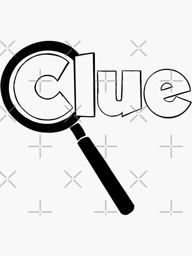 "Clue Sketch " Sticker for Sale by crazyartdreams | Redbubble