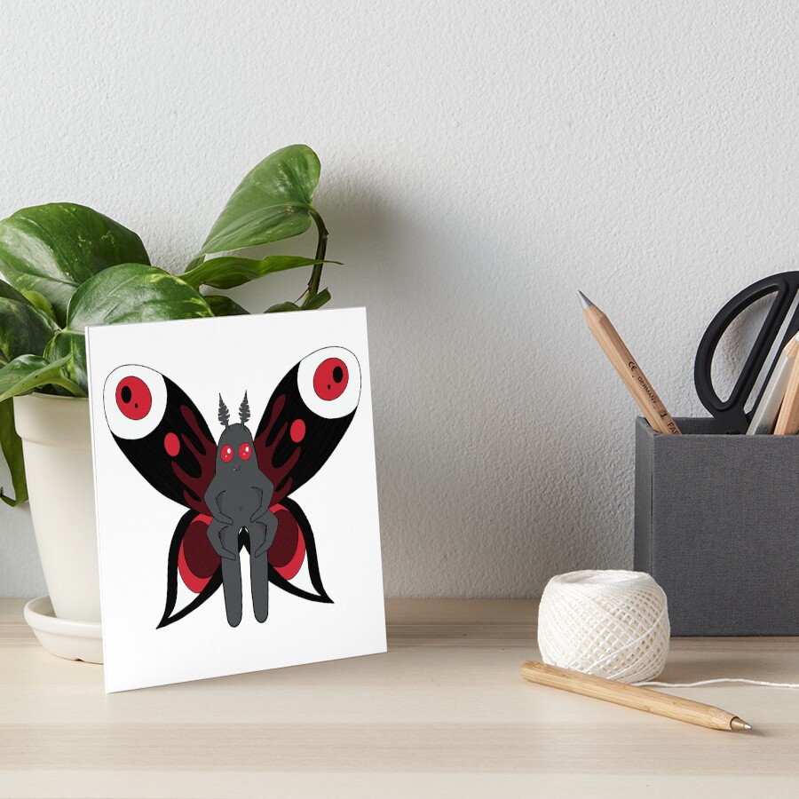 "Cute Mothman Cryptid" Art Board Print for Sale by pocketurtle | Redbubble