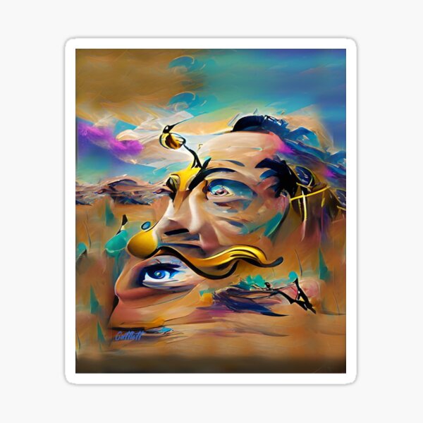 "Salvador Dali Tribute - Surreal - Surrealist - Dali " Sticker for Sale ...