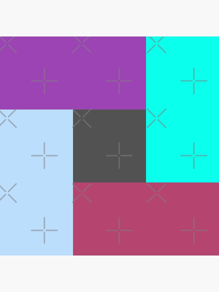 "Fun Aesthetic Color Block | Retro Red Pale Blue Vivid Green Puple Dark ...