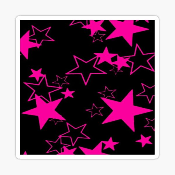 "Y2k Pink Stars" Sticker for Sale by jaylaax | Redbubble
