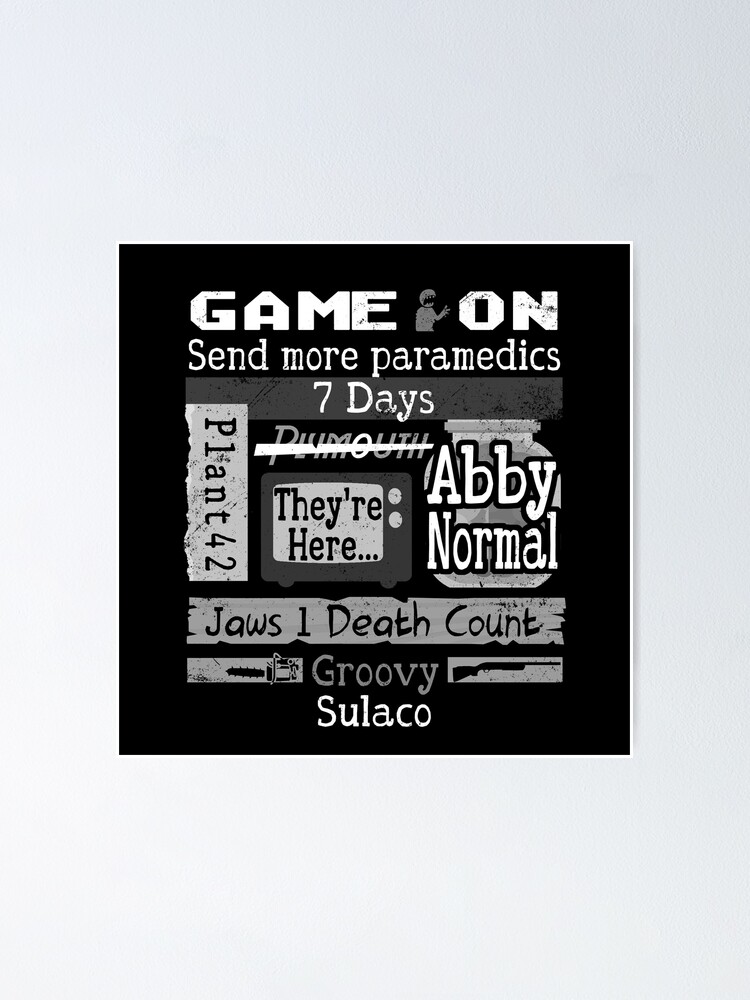 "Ice Breaker Horror Trivia Conversation Starter Friend Finder Grunge BW ...