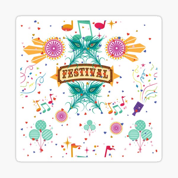 "Festival" Sticker for Sale by Mvpcreationz | Redbubble