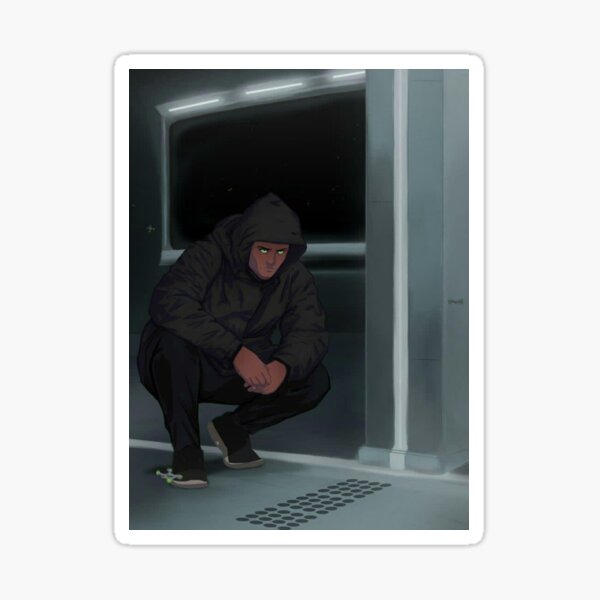 "Murderbot " Sticker for Sale by collinsdrawings | Redbubble