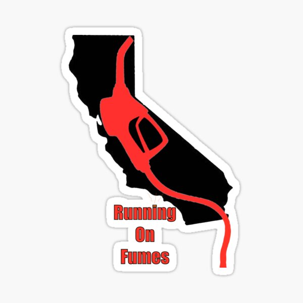 "Running On Fumes" Sticker for Sale by AbnerMalatees | Redbubble