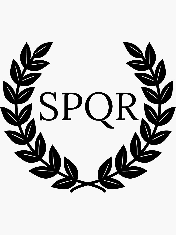 "SPQR logo" Sticker for Sale by emiface | Redbubble
