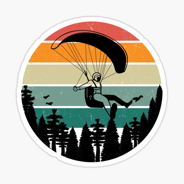 "Vintage Design - Paragliding Dad - Paramotor" Sticker for Sale by Yung ...
