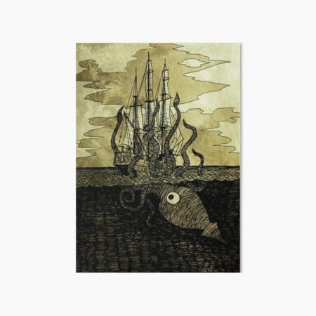 "Kraken Hug" Art Board Print by djrbennett | Redbubble
