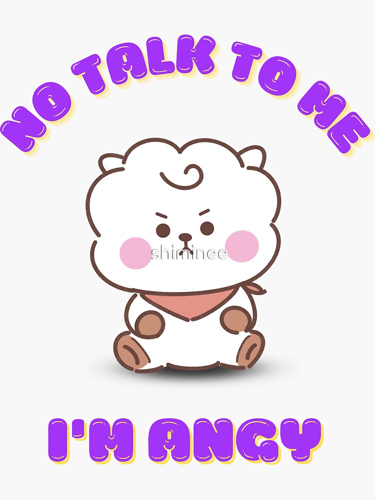 "BTS ARMY Jin Bias | BT21 Character Baby Minini RJ | No talk to me Im ...