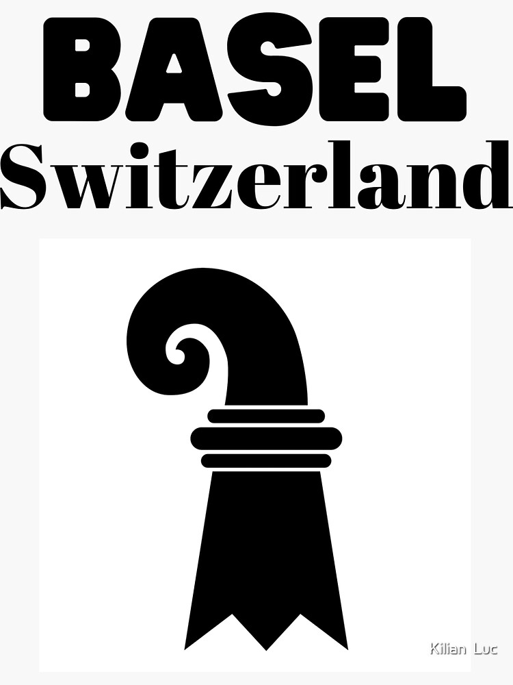 "Basel with coat of arms" Sticker for Sale by KilianLuc | Redbubble