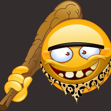"Neanderthal Emoticon" Sticker for Sale by yayayoy | Redbubble