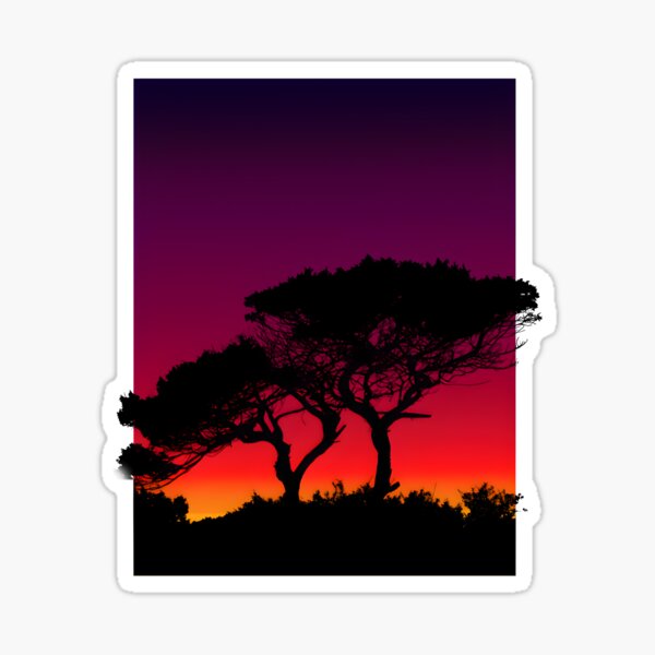 "Africa Summer Sunset" Sticker for Sale by SoaringInsignia | Redbubble