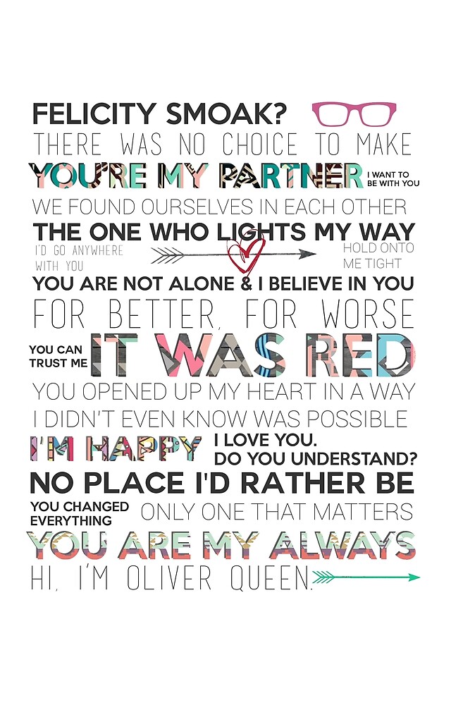 "Olicity Quotes" by GirlWednesday32 | Redbubble