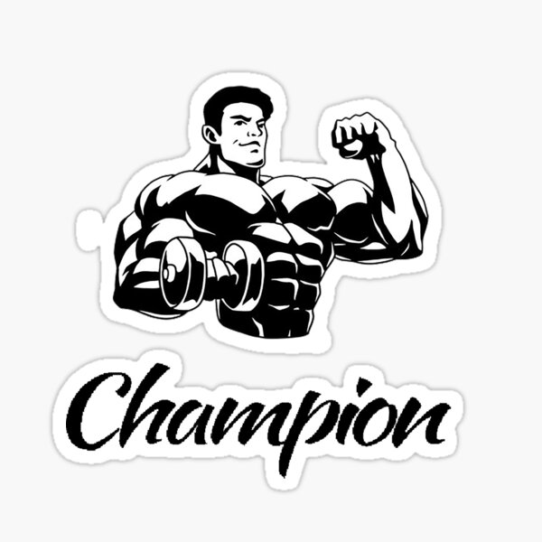 "champion" Sticker for Sale by ARIALE | Redbubble