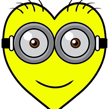 "Minion Heart" Sticker for Sale by Jamaika-Vuppir | Redbubble