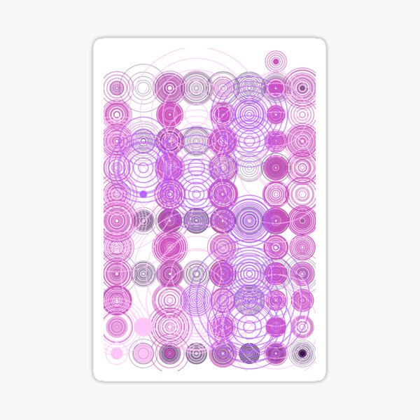"Wall Art Concentric Circles Dots Digital Art Motif Pattern Pink Purple ...