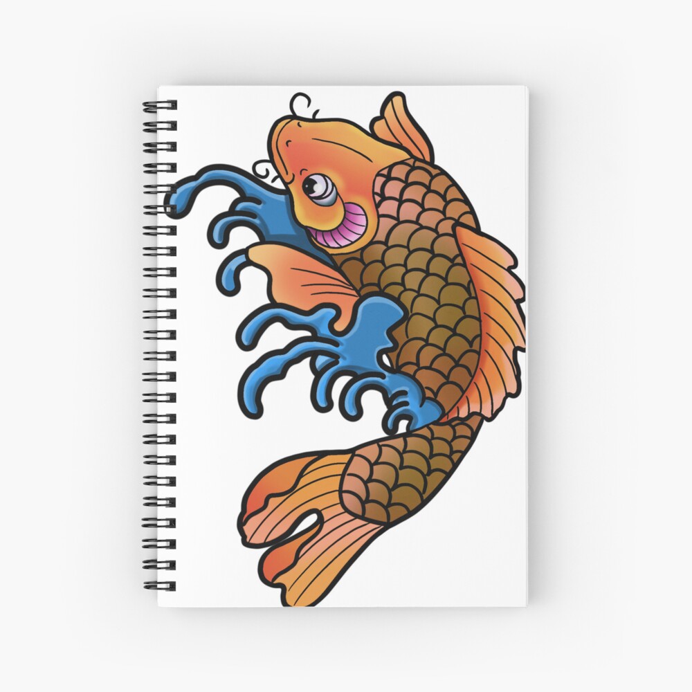 "Japanese koi fish" Spiral Notebook by X1810x | Redbubble