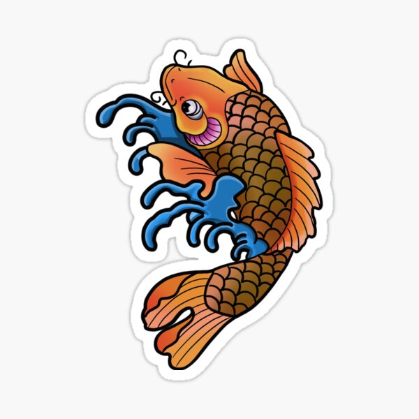 "Japanese koi fish" Sticker for Sale by X1810x | Redbubble