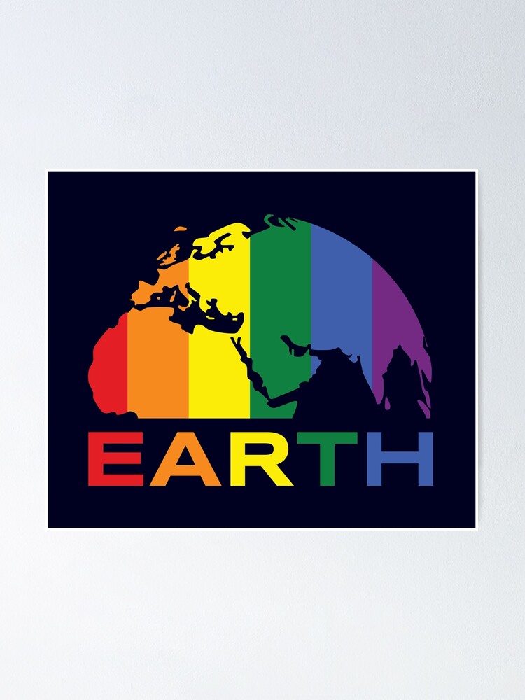 "Planet Earth Rainbow Colours" Poster for Sale by dkasap | Redbubble