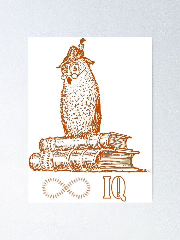 "Infinity IQ owl" Poster for Sale by abrarjamil | Redbubble
