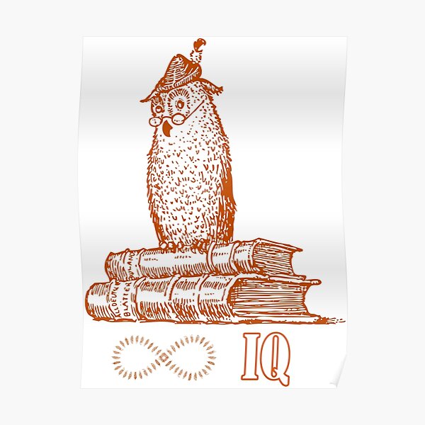 "Infinity IQ owl" Poster for Sale by abrarjamil | Redbubble