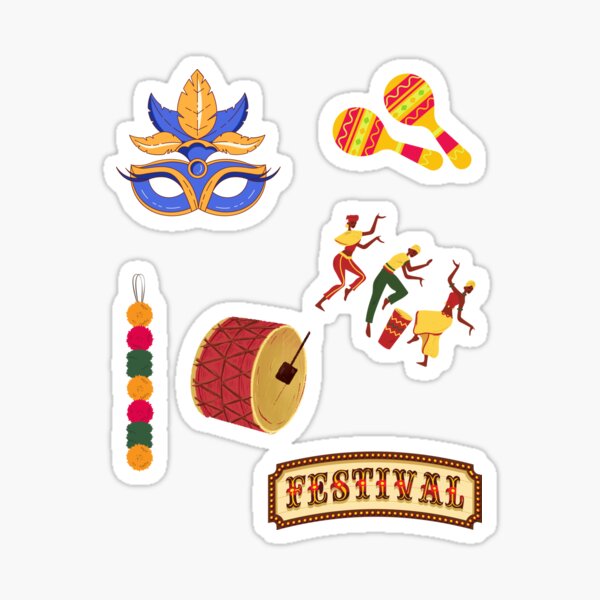 "festival" Sticker for Sale by Zaibo | Redbubble