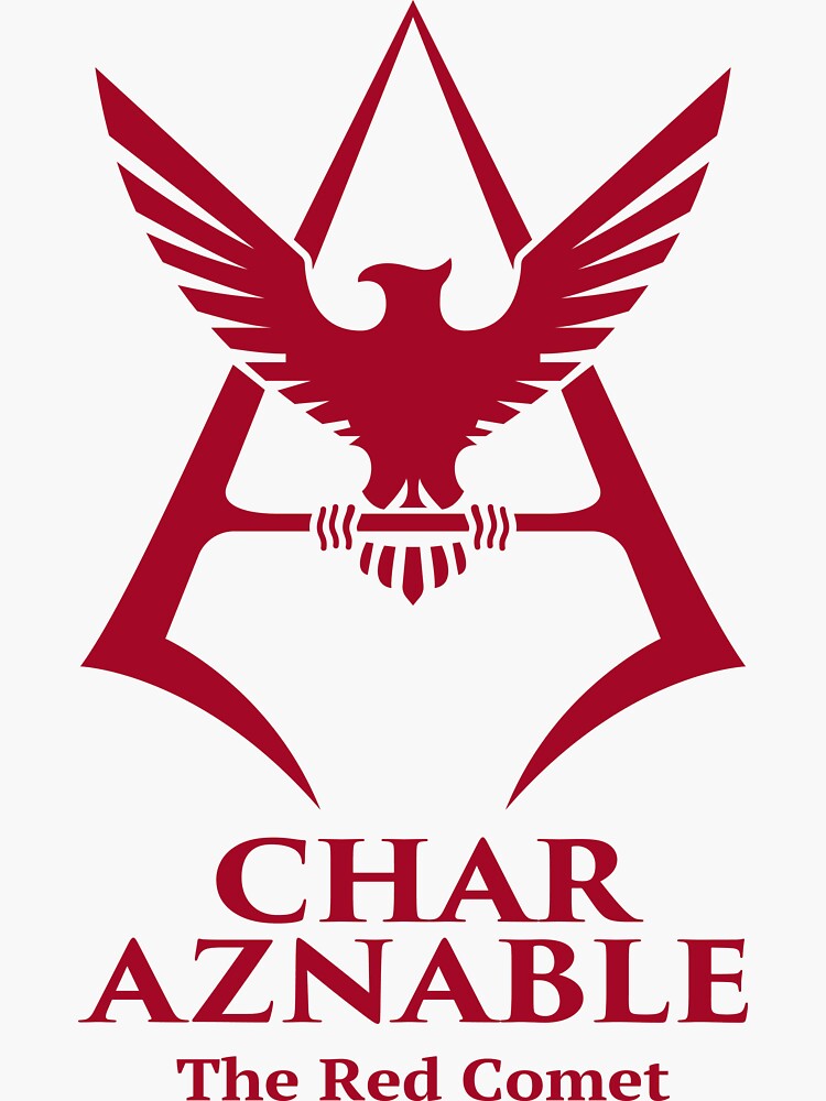"Char Aznable, The Red Comet (Mobile Suit Gundam)" Sticker for Sale by ...